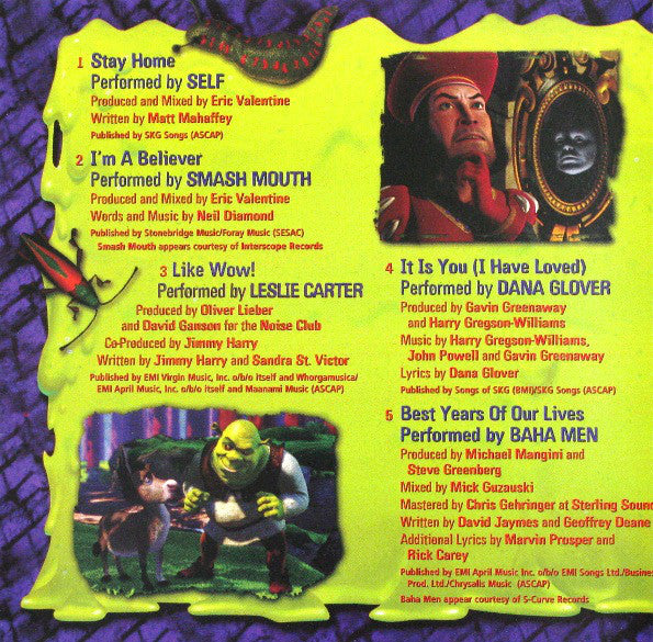 Various : Shrek (Music From The Original Motion Picture) (CD, Album)