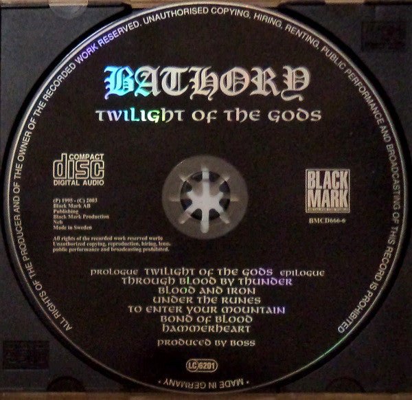 Buy Bathory : Twilight Of The Gods (CD, Album, RE, RM, RP) Used ...