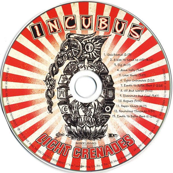Buy Incubus (2) : Light Grenades (CD, Album) Used – Specialist Subject ...